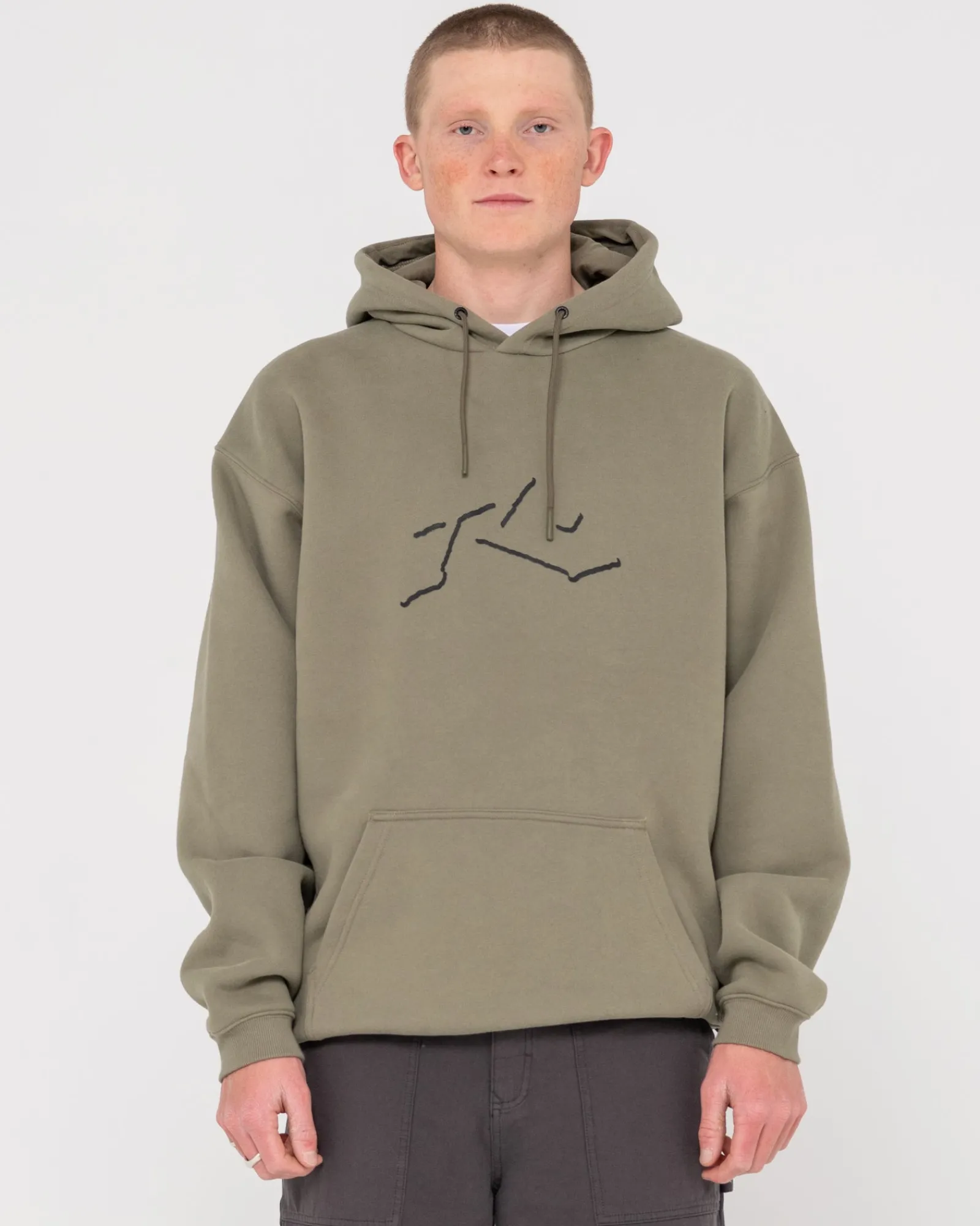 Rusty Shadow R Relaxed Super Fleece Hoodie | Mens Hoodies & Fleece ...