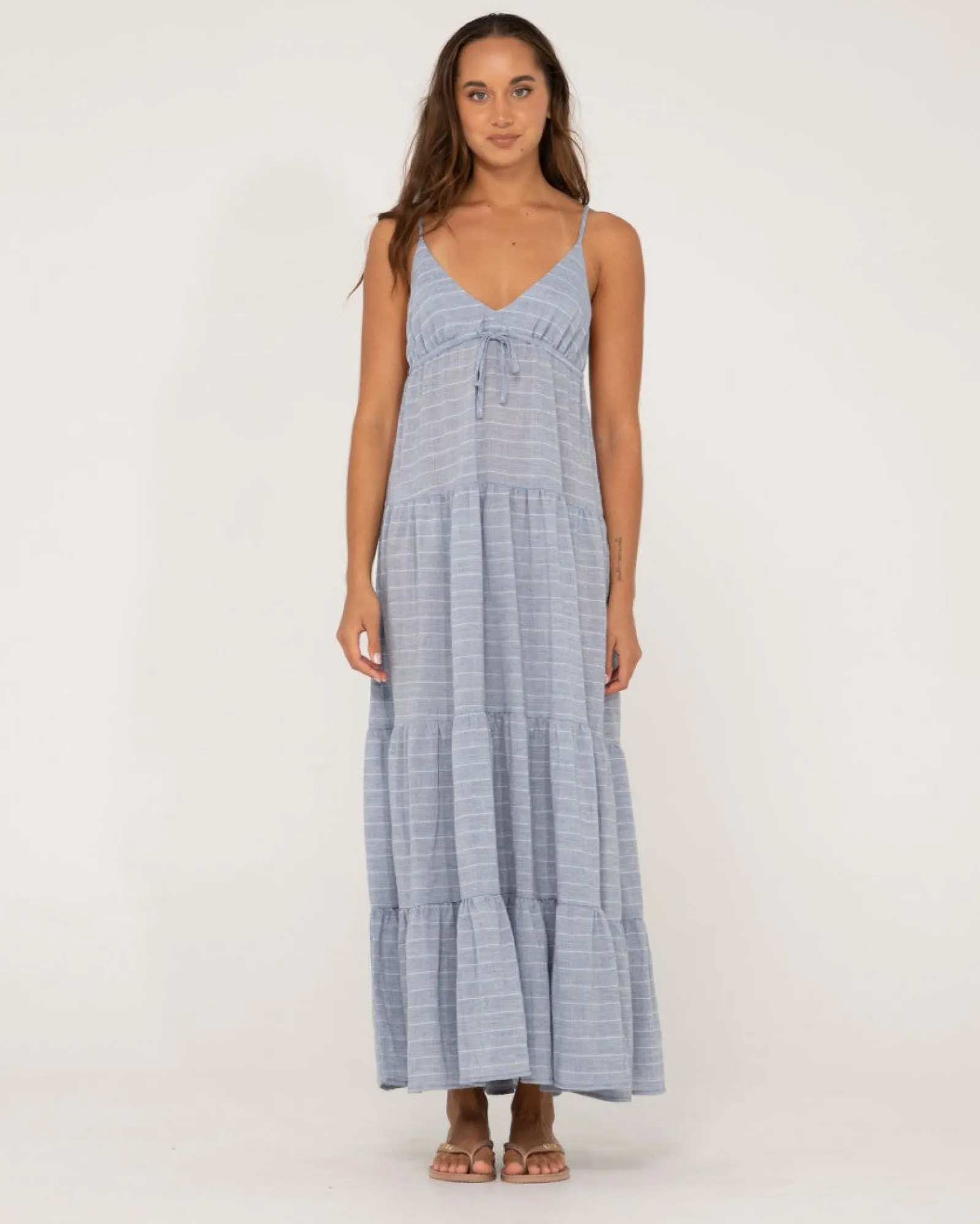 Rusty Siena Striped Tiered Maxi Dress | Womens Overswim - Rusty Australia